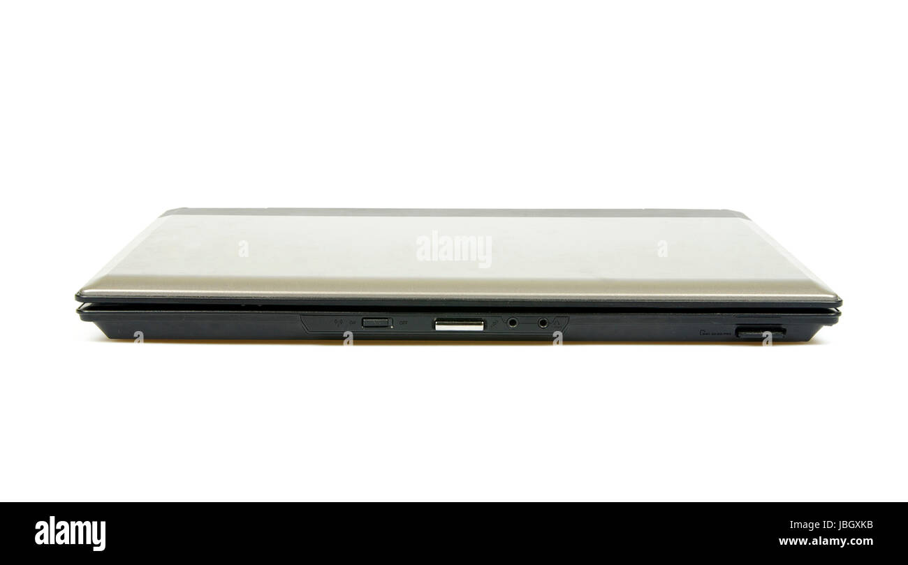 Notebook personal computer on white background Stock Photo - Alamy