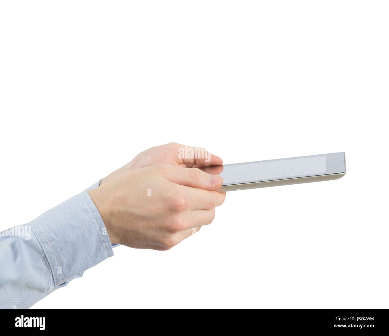 hands holding the tablet computer Stock Photo - Alamy