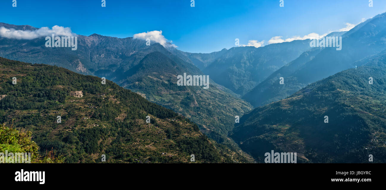 View of kalinchok mountain Photeng in the Kathmandu valley, Nepal Stock ...