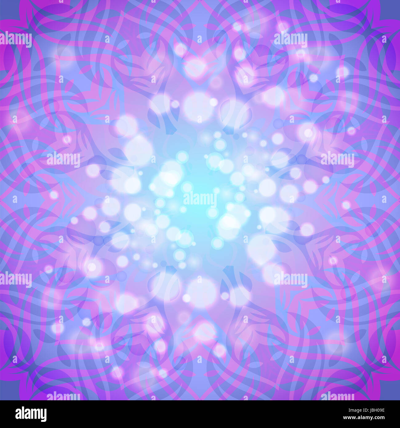 Abstract pink-violet round pattern with lights for invitations Stock ...