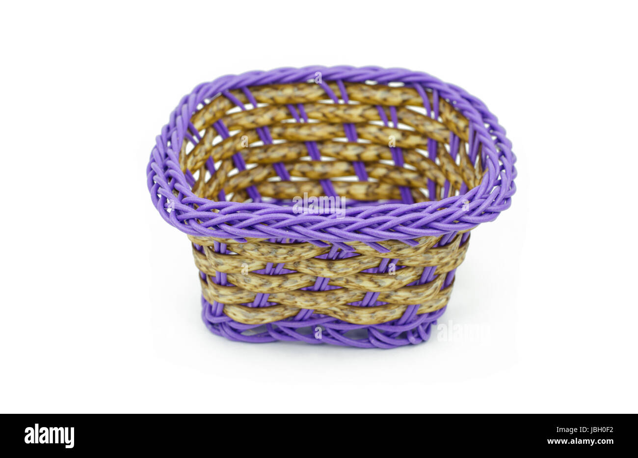 Purple plastic basket Stock Photo - Alamy