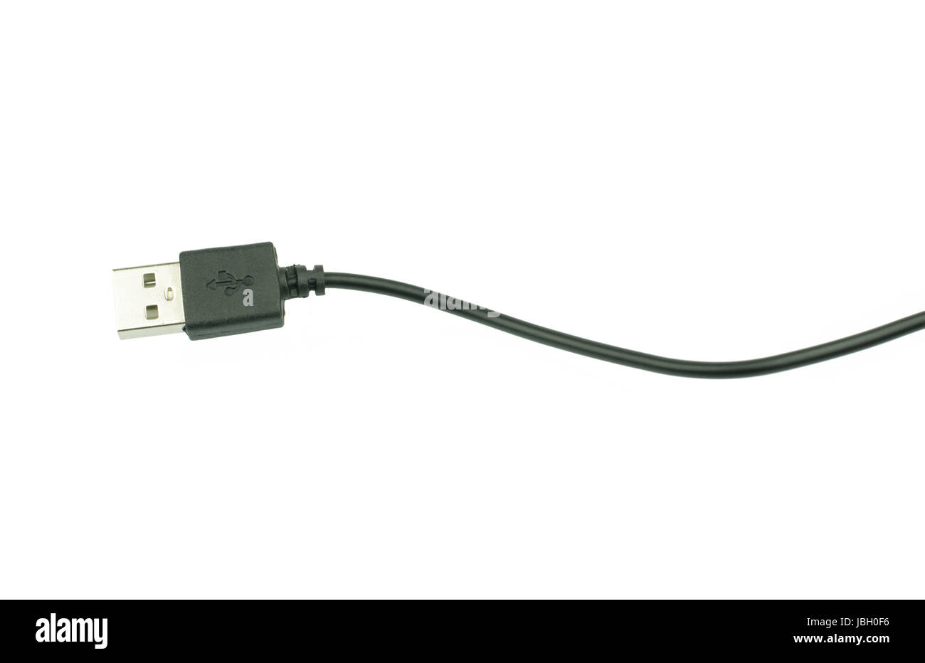 USB Cable Plug isolated on White Background Stock Photo - Alamy