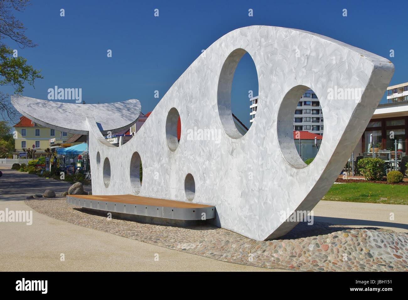 sculpture on the beach promenade Stock Photo - Alamy