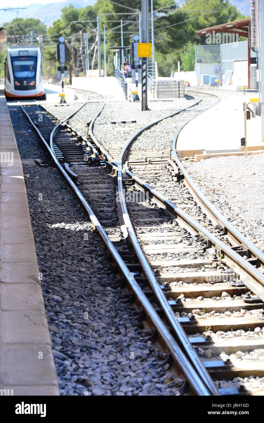 railway rails - soft - spain Stock Photo - Alamy