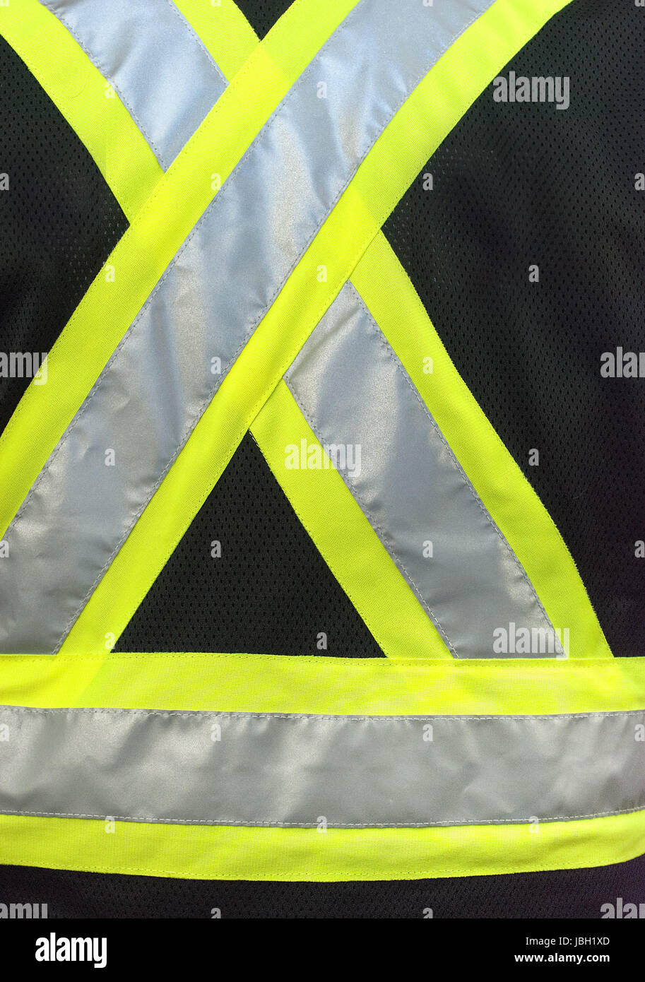 Close-up of a construction safety vest, from the back Stock Photo - Alamy