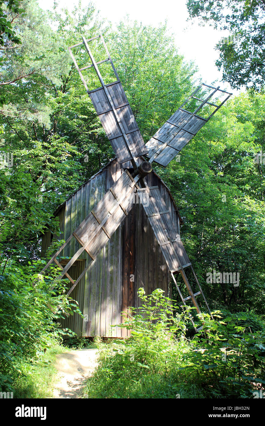 big old mill standing in the forest Stock Photo - Alamy