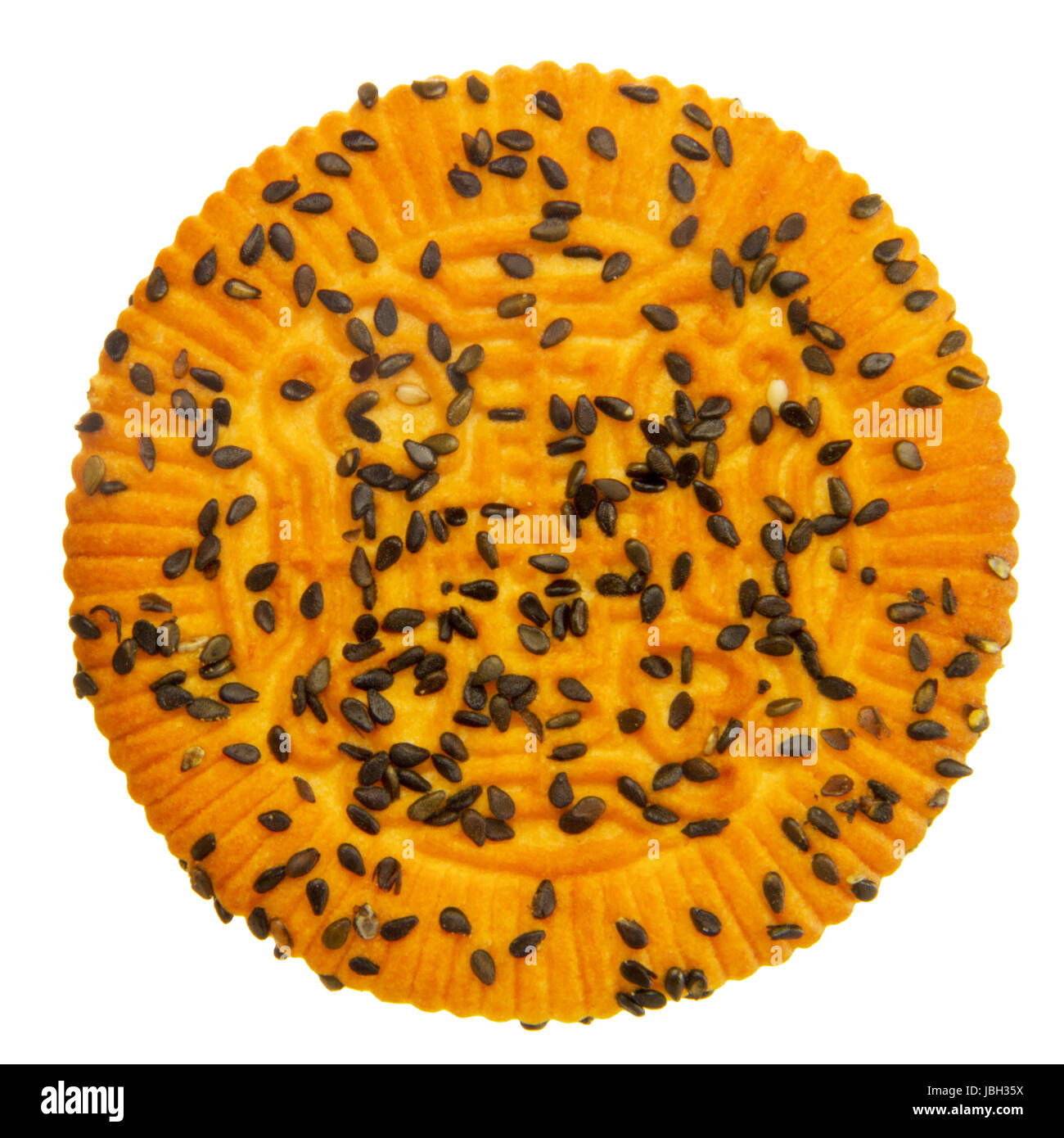 traditional Chinese sesame biscuit isolated on the white background ...