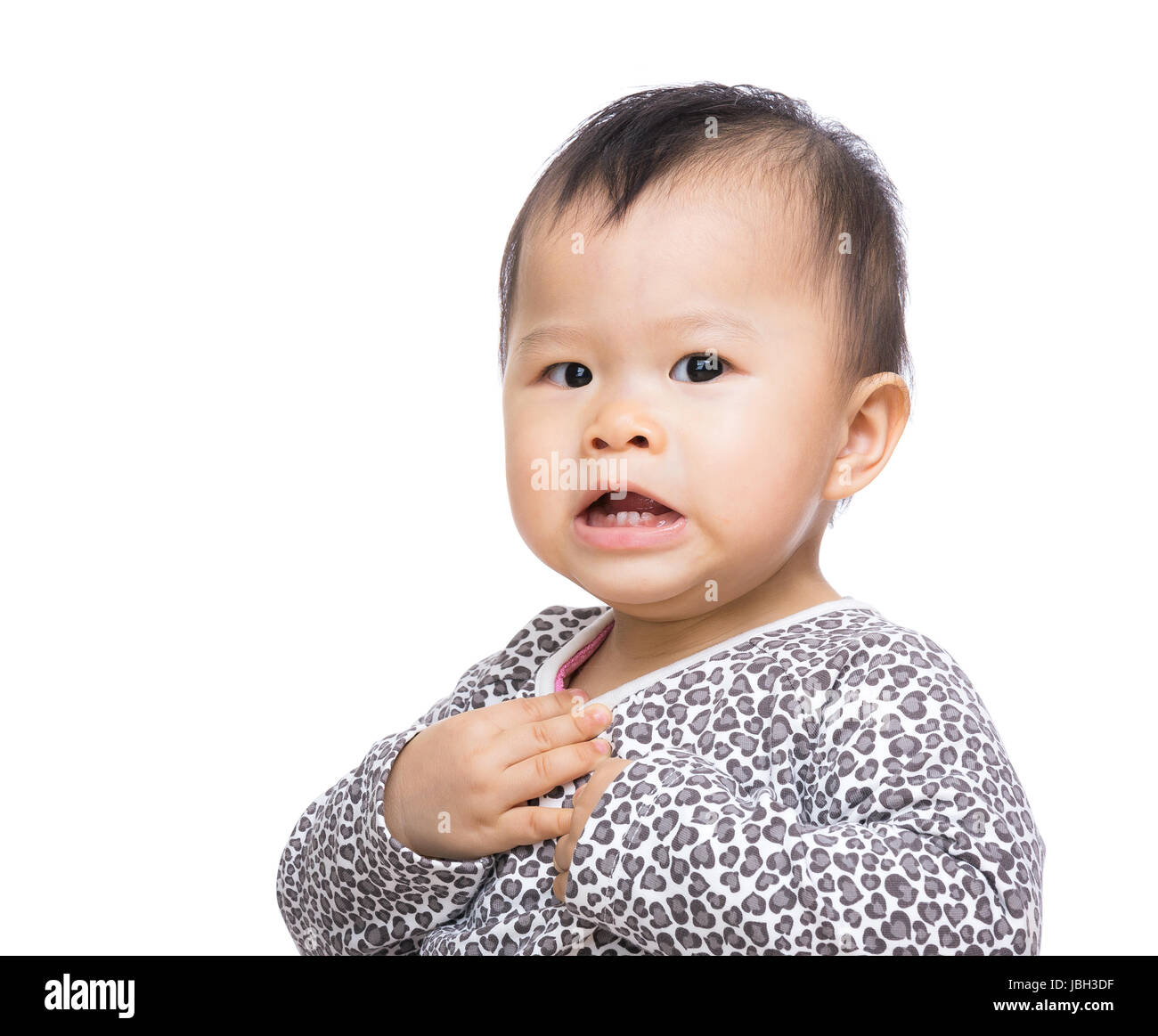 Asia baby girl scared Stock Photo - Alamy
