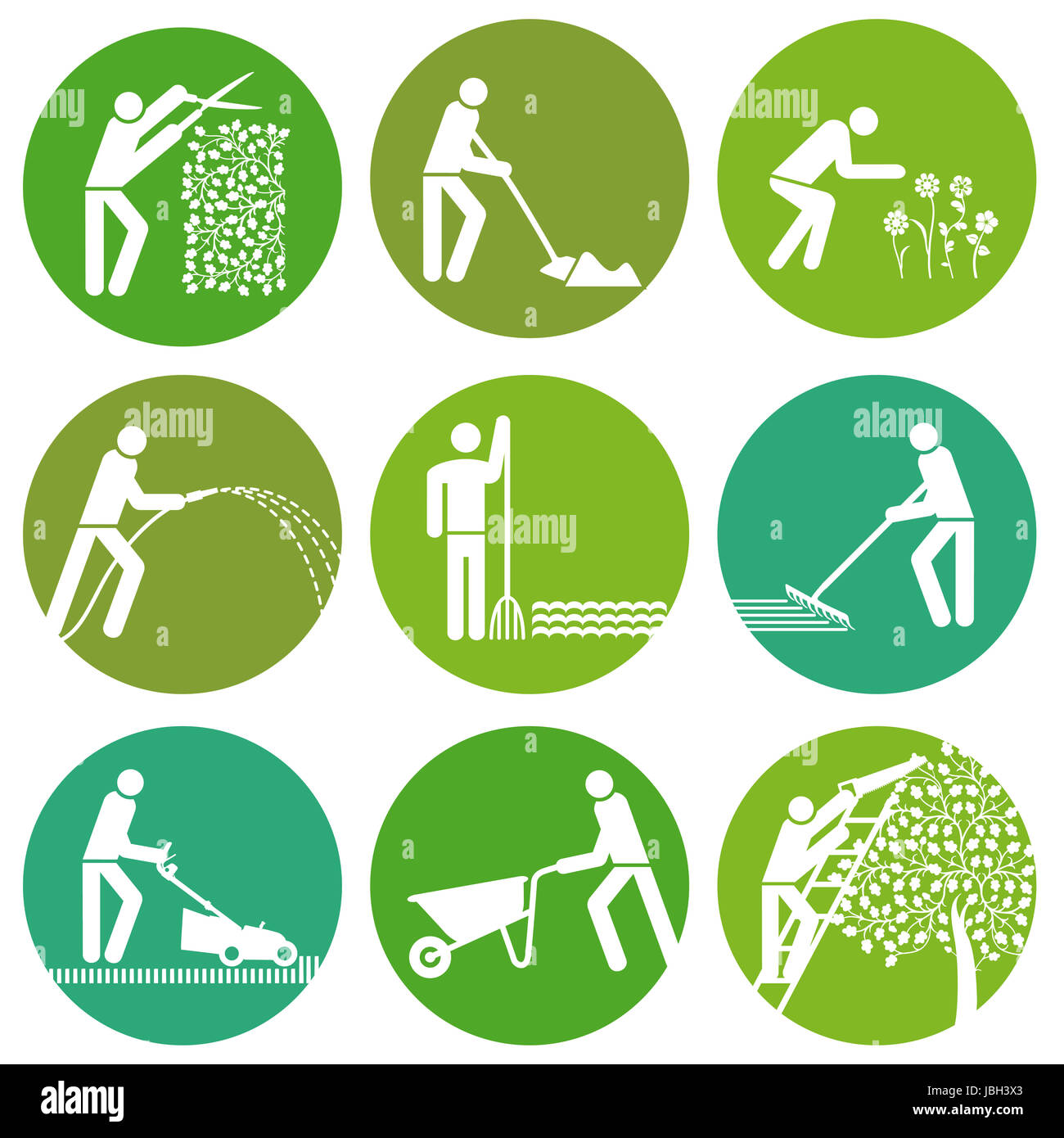Gardening pictograms hi-res stock photography and images - Alamy