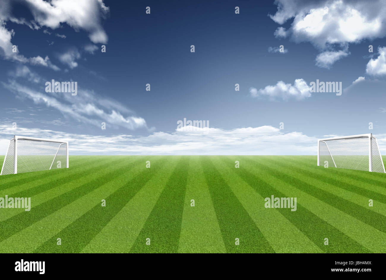 Football field with sky and clouds in the background Stock Photo - Alamy