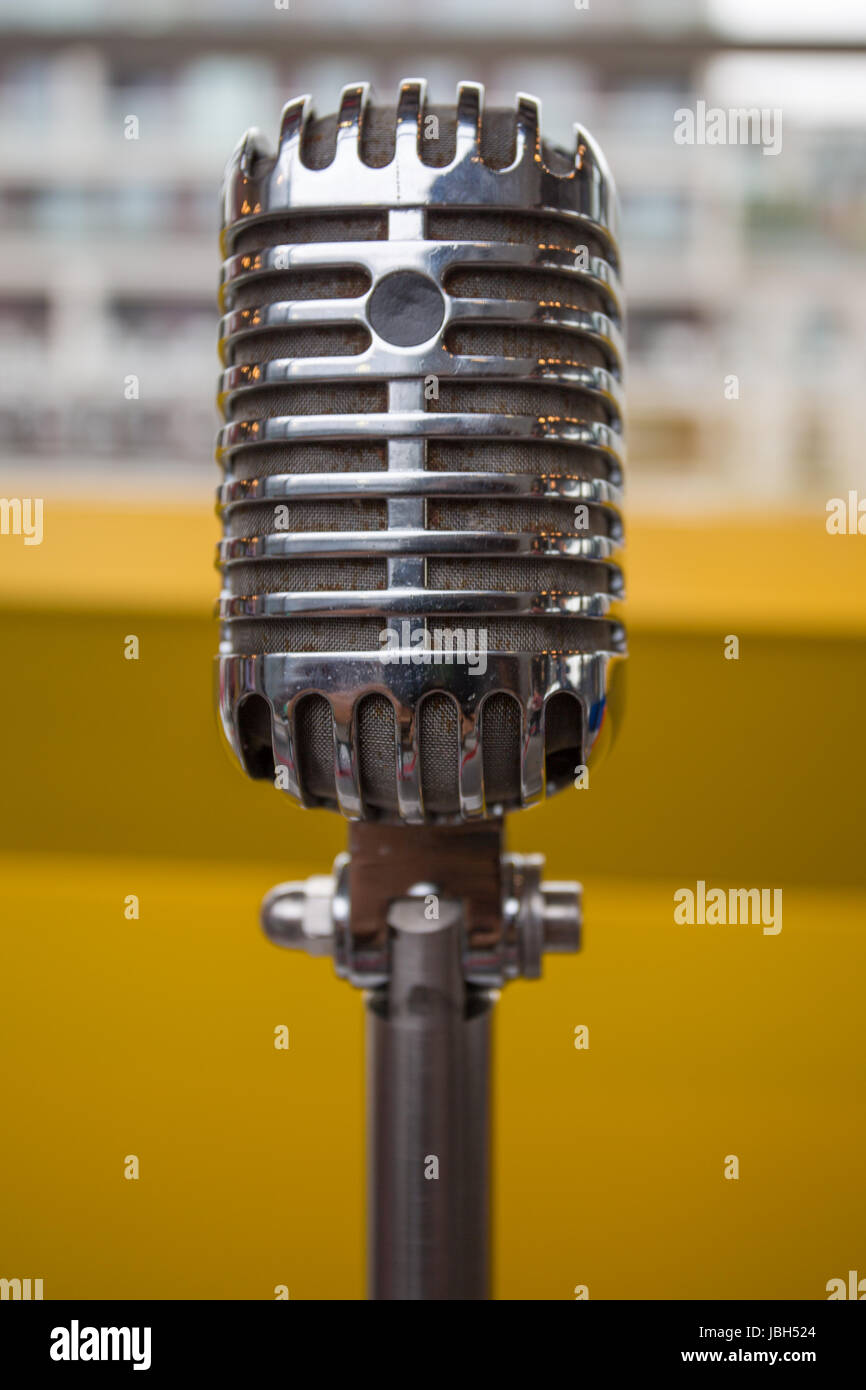 Classic Microphone Front View High Resolution Stock Photography and ...