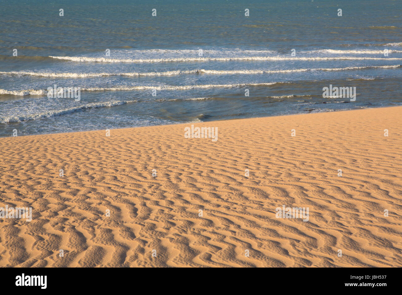 View of the Colombian coastline in La Guajira near Punta Gallinas ...