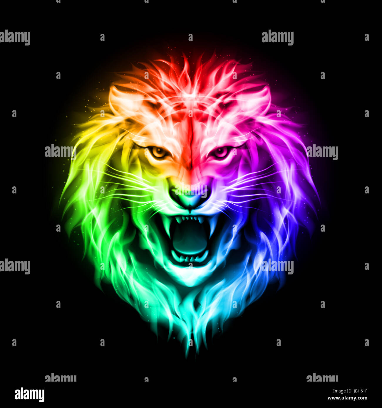 Animated Fire Lion Wallpaper