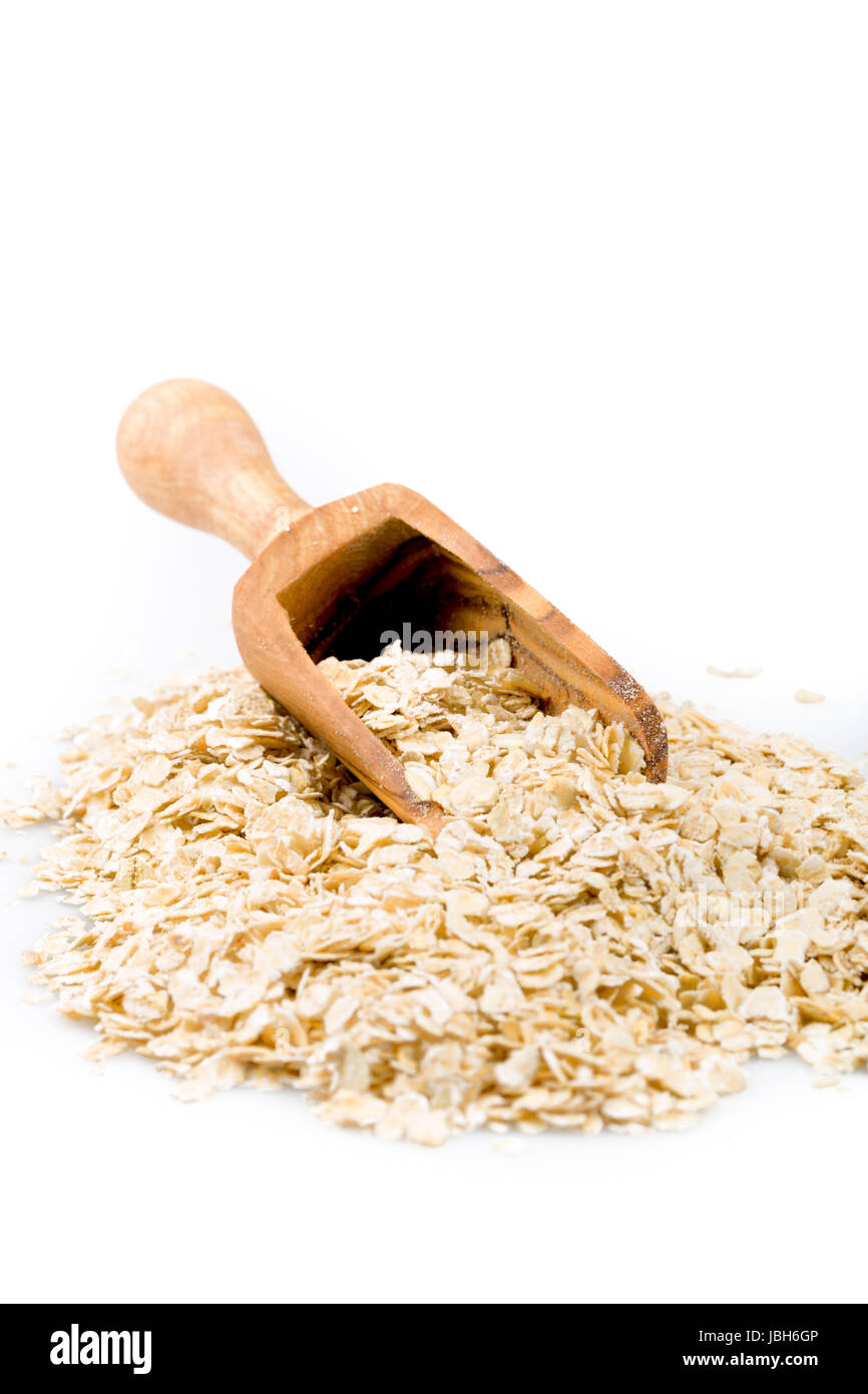 pile of oatmeal with white background Stock Photo - Alamy