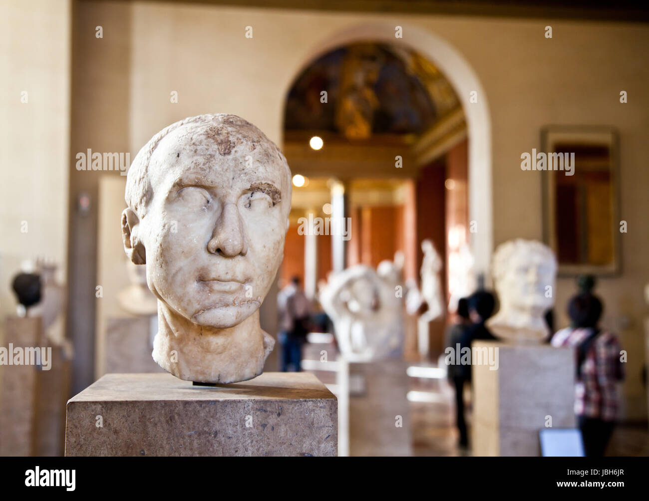 Close up of a male statue, modern copy of a Greek original. Good for ...