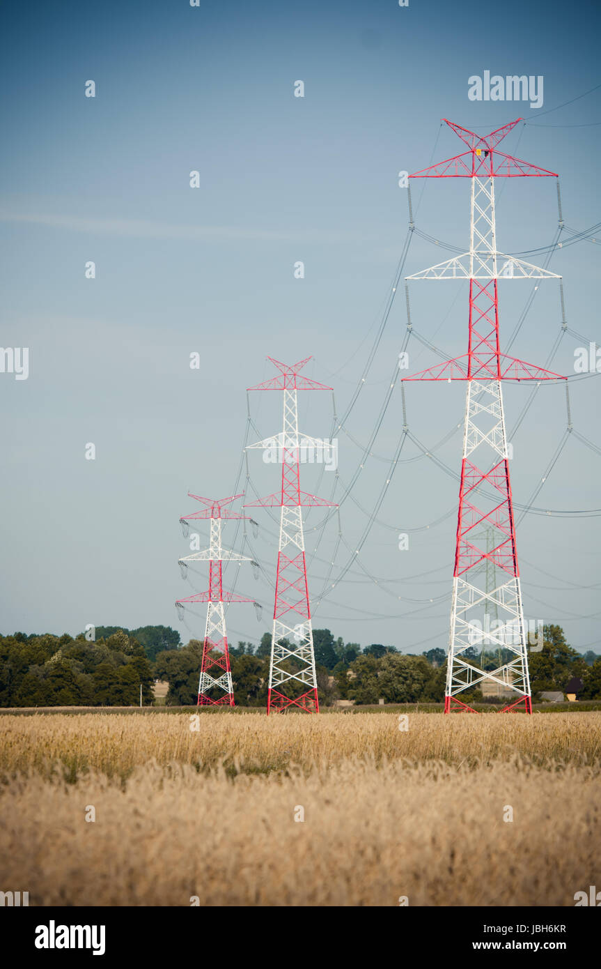 Pylon and transmission power line Stock Photo - Alamy