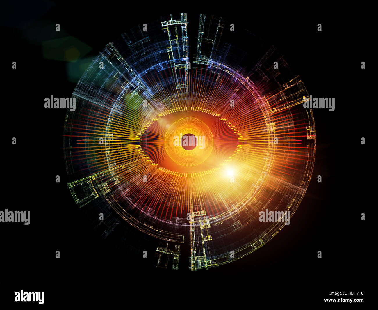 Eye Particle series. Composition of eye shape and fractal elements on ...