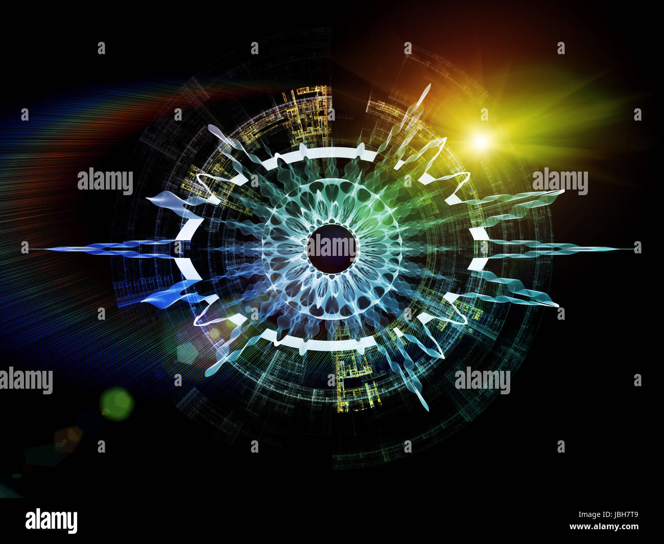 Eye Particle series. Arrangement of eye shape and fractal elements on ...