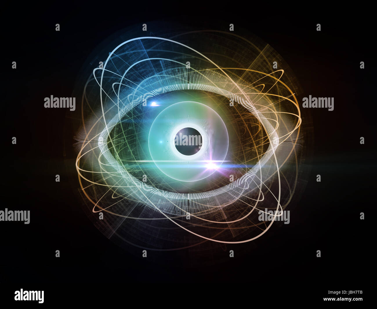 Eye Particle series. Background design of eye shape and fractal ...