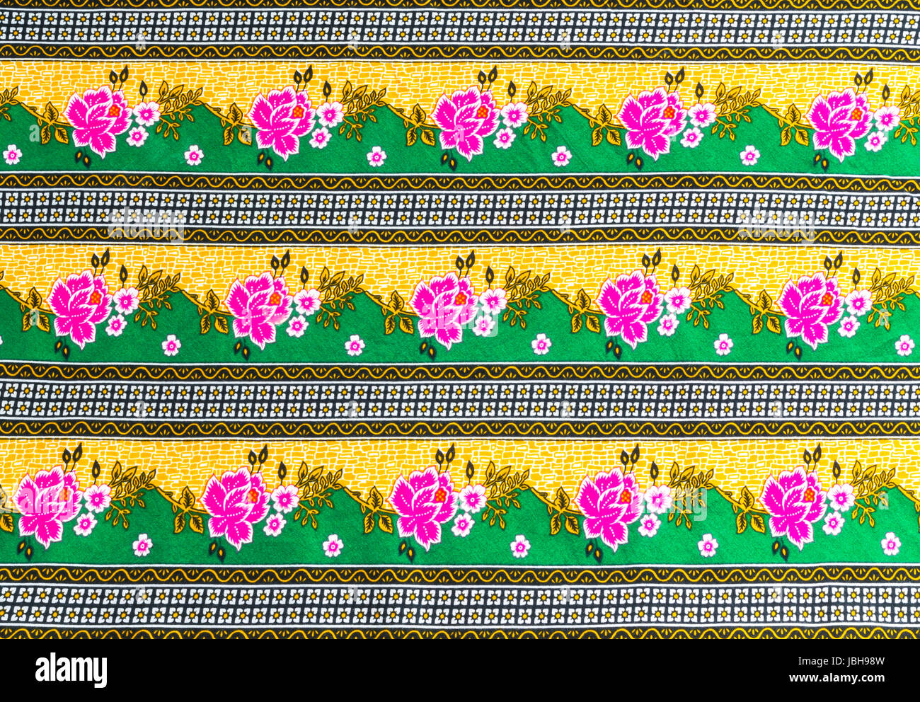 Beautiful pink flower pattern on batik background Stock Photo - Alamy