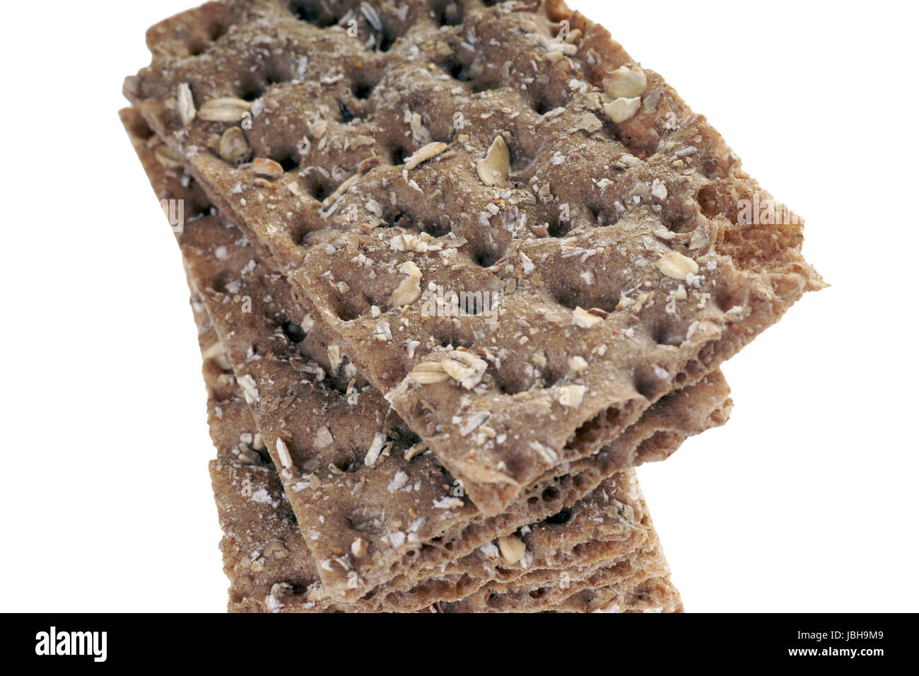 crispbread over a white background Stock Photo - Alamy