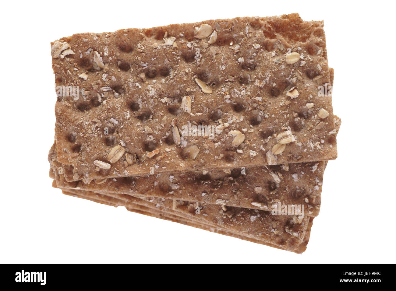 crispbread isolated over a white background Stock Photo - Alamy