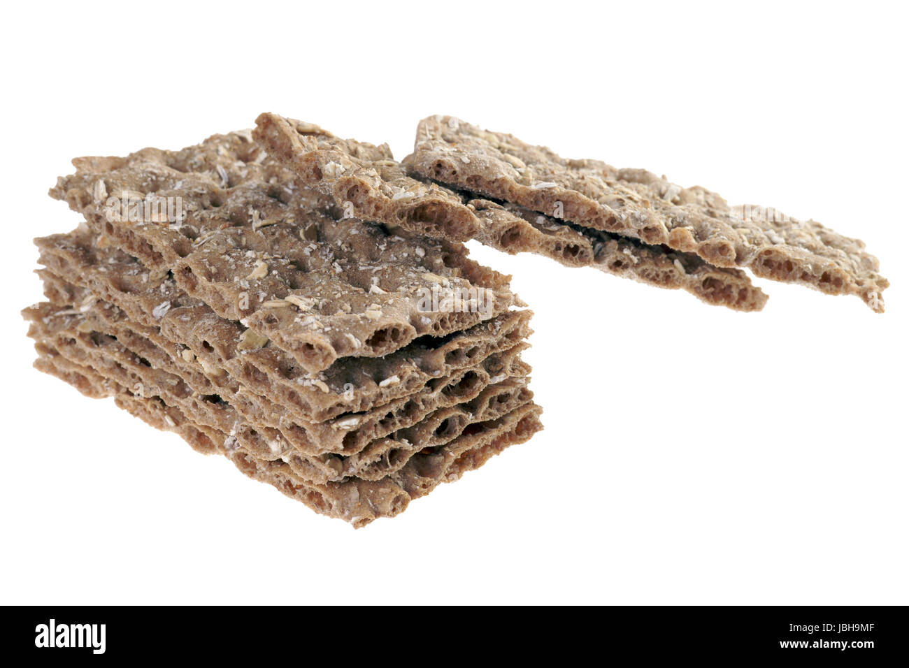 crispbread isolated over a white background Stock Photo - Alamy