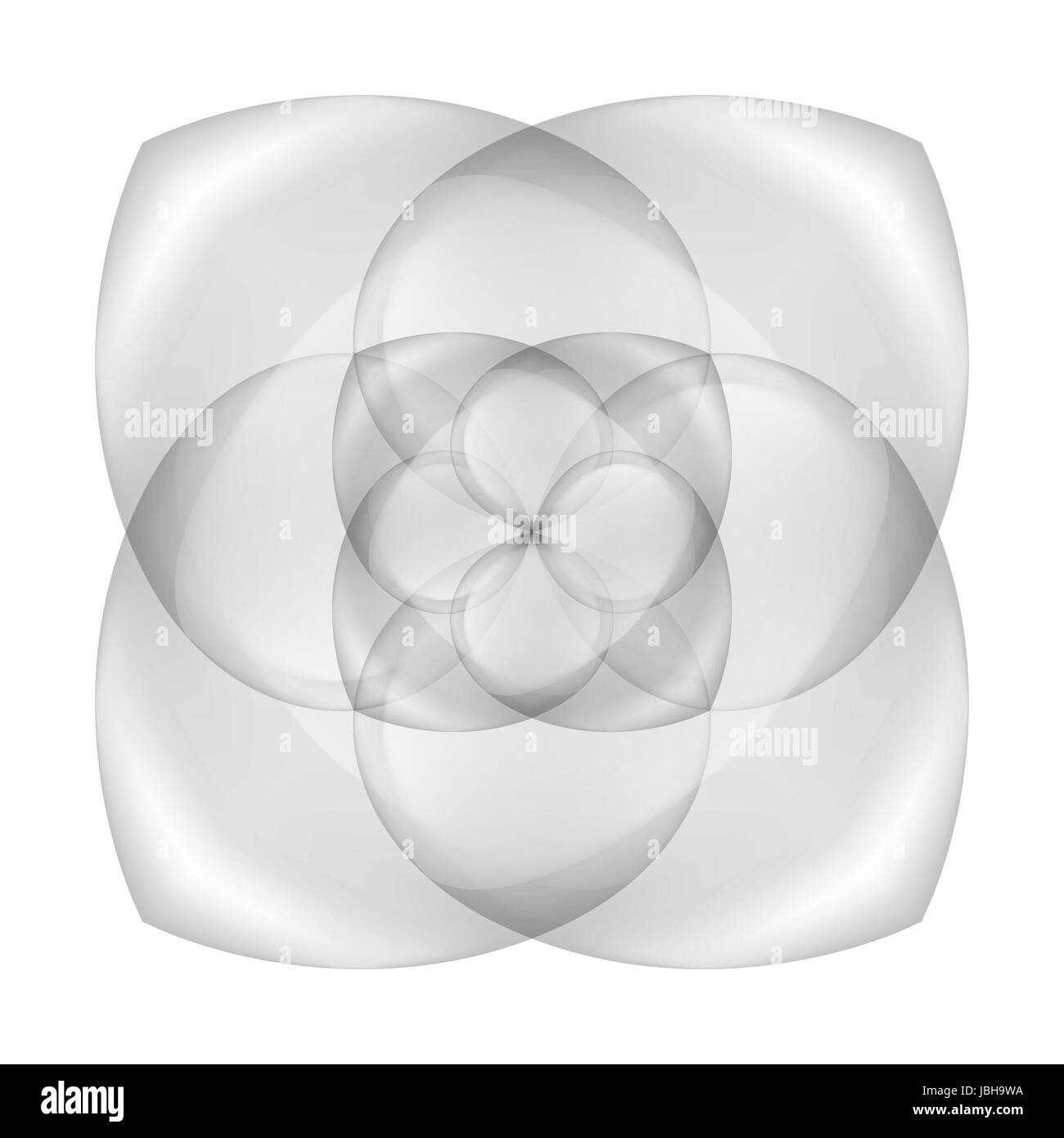 Illustration of abstract transparent flower on white background Stock ...