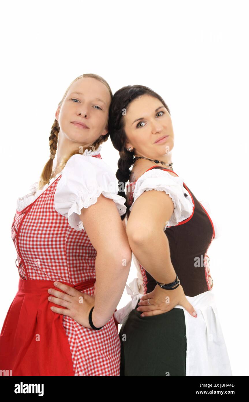 two pretty women in dirndl Stock Photo - Alamy