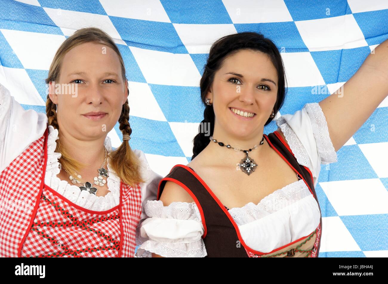 two pretty women in dirndl Stock Photo - Alamy