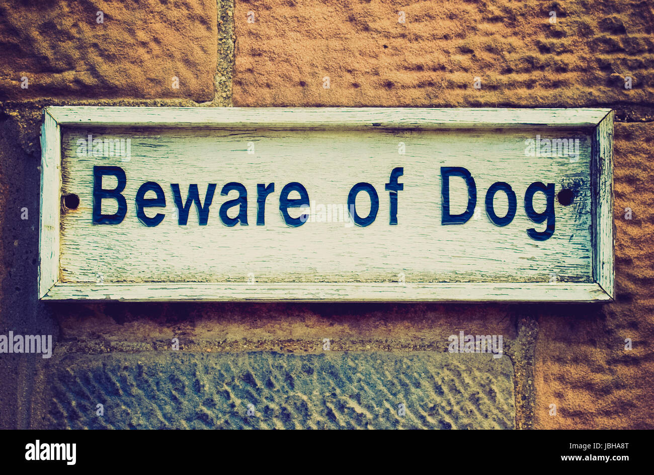 Vintage retro looking A traffic or a construction site sign Stock Photo ...