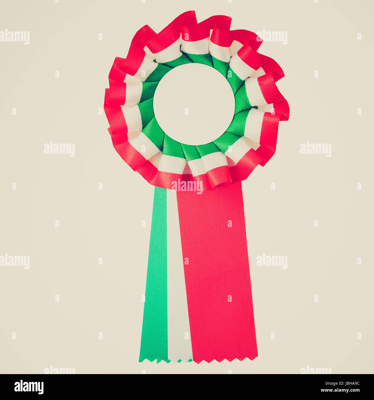 Vintage retro looking The national Italian cockade flag of Italy ...