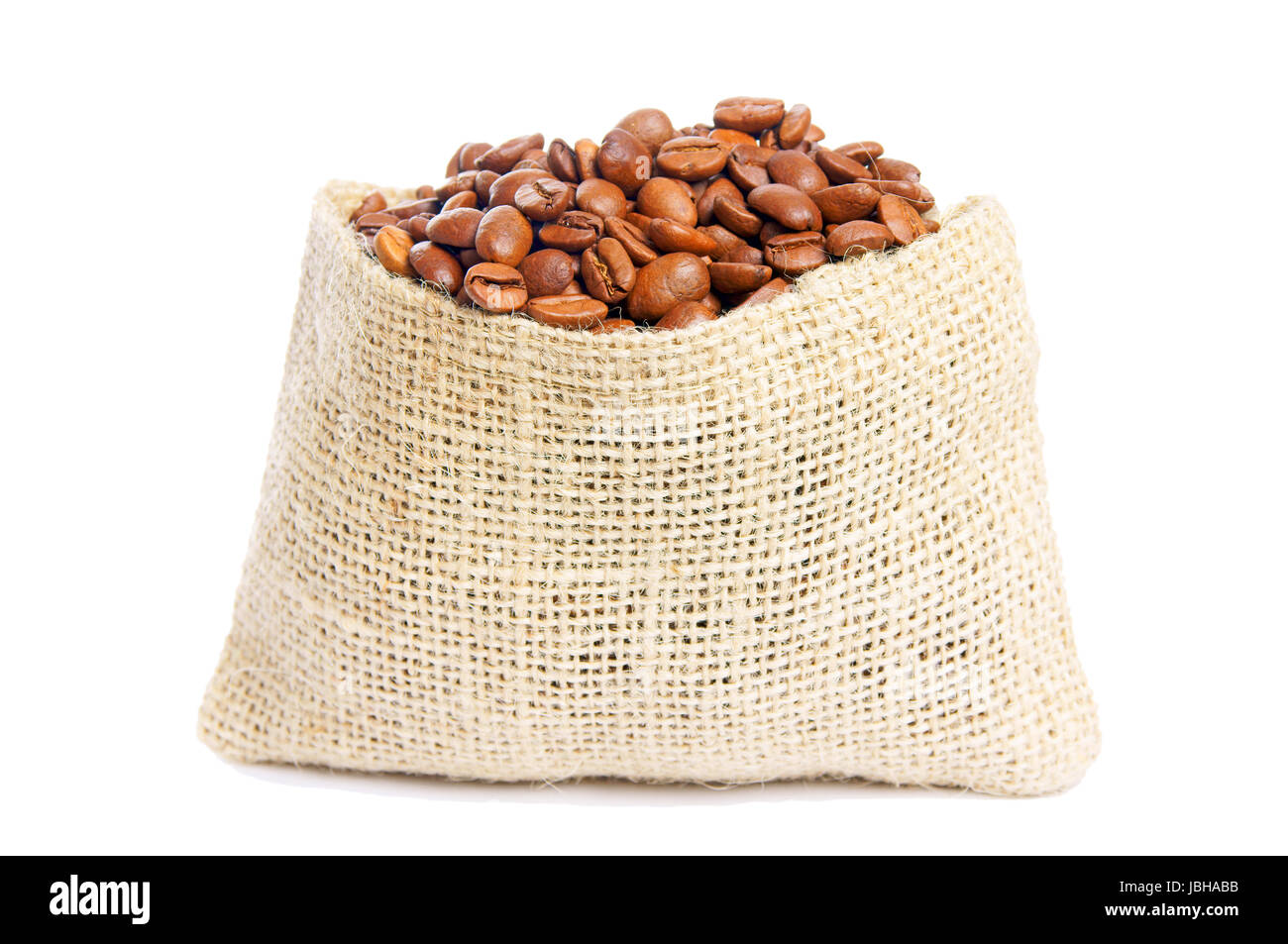 Coffee beans in a jute sack Stock Photo - Alamy