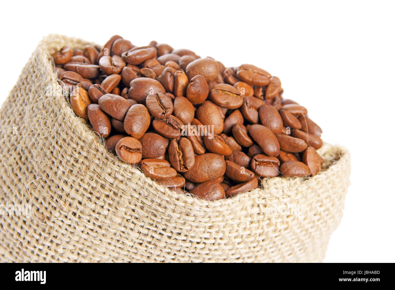 Coffee beans in a jute sack Stock Photo - Alamy