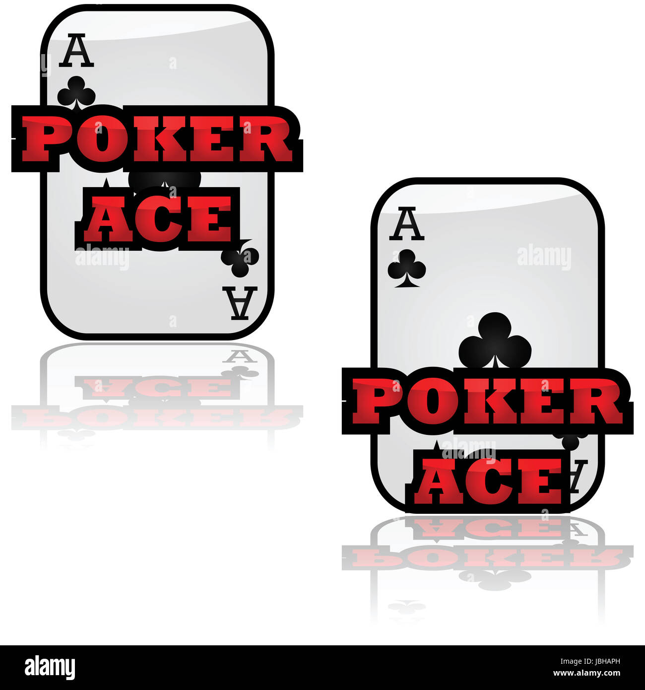 Concept illustration showing an ace with the words Poker Ace in front ...