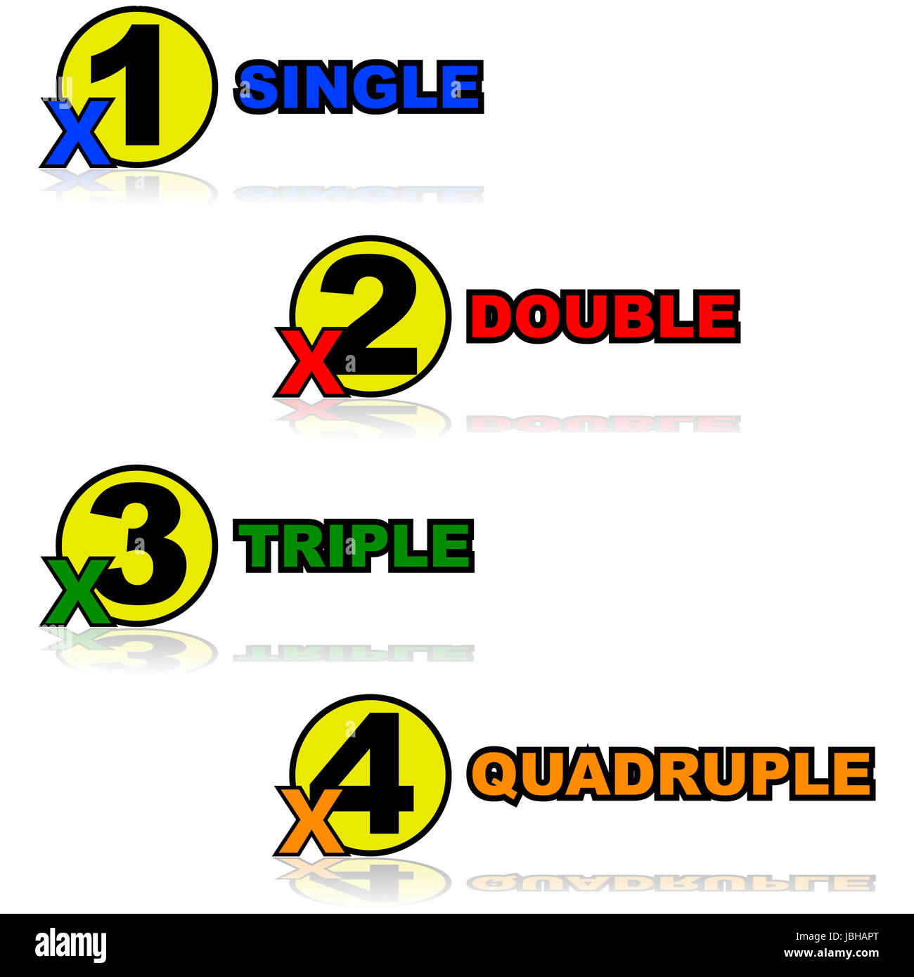 Icon set showing different types of room occupancy Stock Photo - Alamy