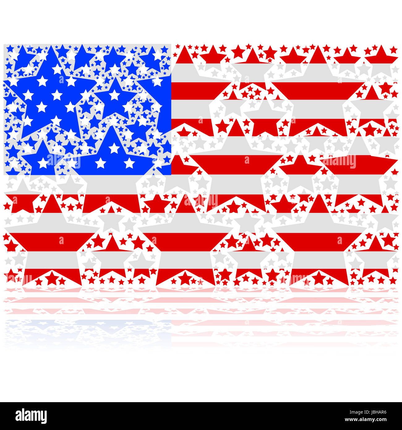 Concept illustration of the flag of the United States of America made ...