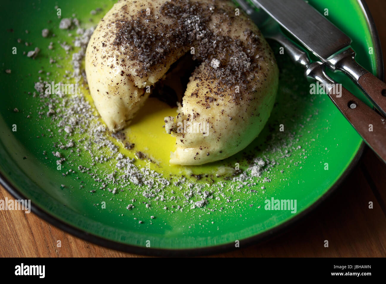 Traditional Yeast Dumpling with Poppy and Plum Butter Stock Photo - Alamy