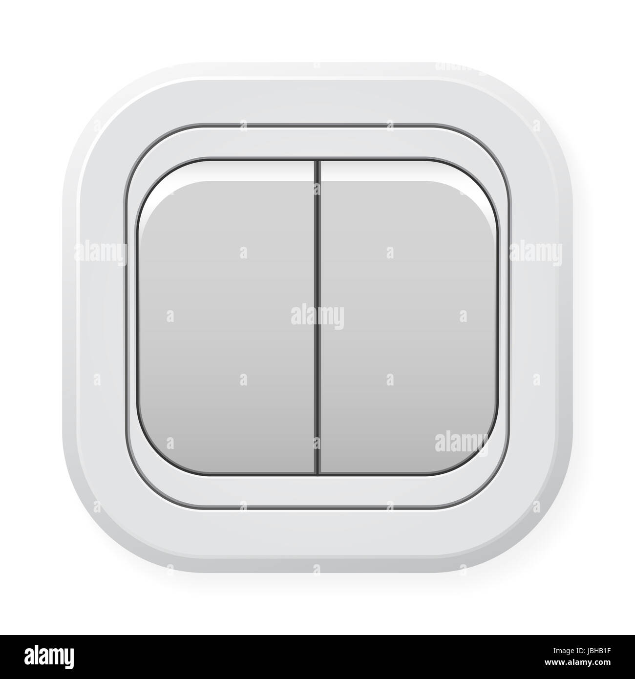 Simple white toggle switch Cut Out Stock Images & Pictures - Alamy