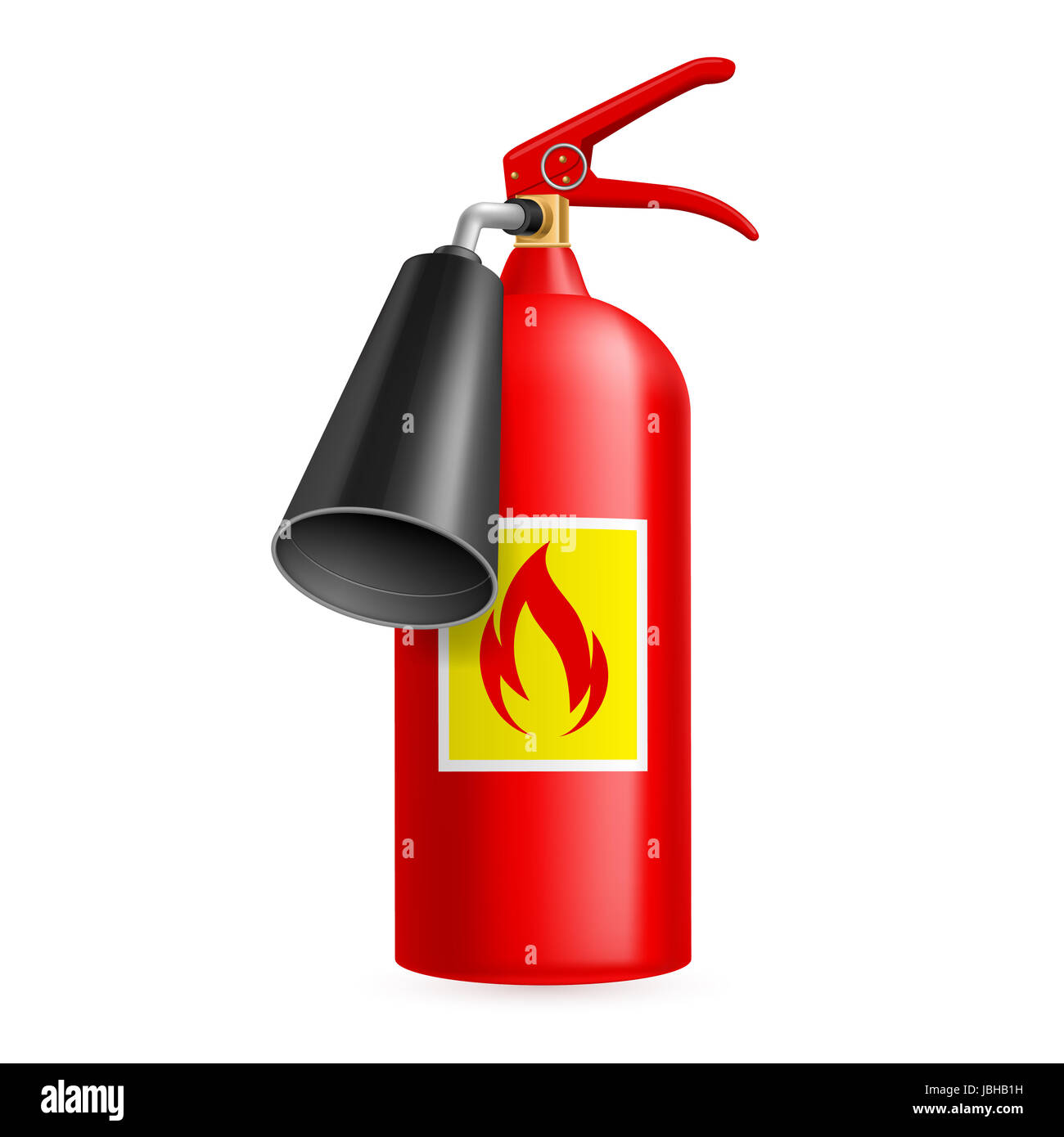Red fire extinguisher isolated on white. Fire safety Stock Photo - Alamy