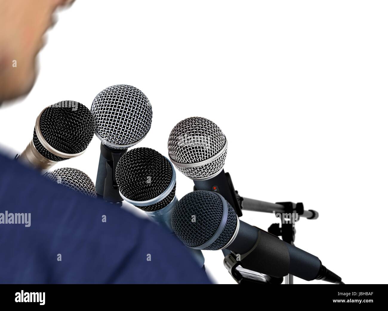 Man Giving Speech Using Microphones Stock Photo - Alamy Man Giving Speech Using Microphones Stock Photo - Alamy