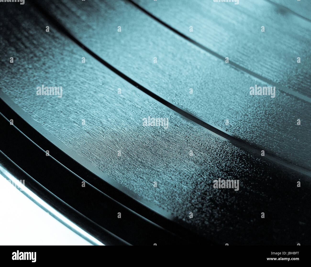 A picture of Vinyl record music recording support - cool cyanotype ...