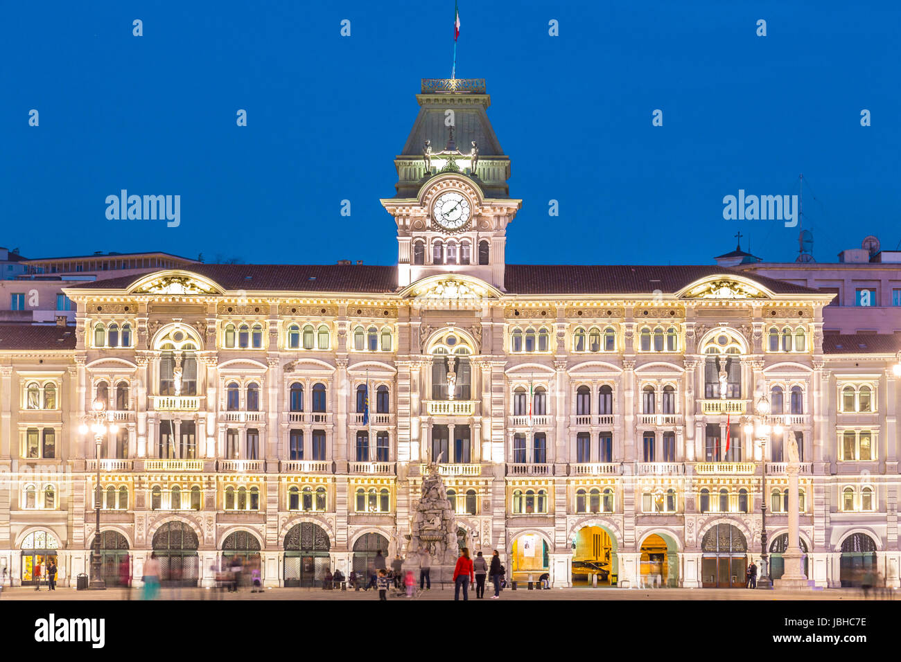 The City Hall, Palazzo del Municipio, is the dominating building on ...