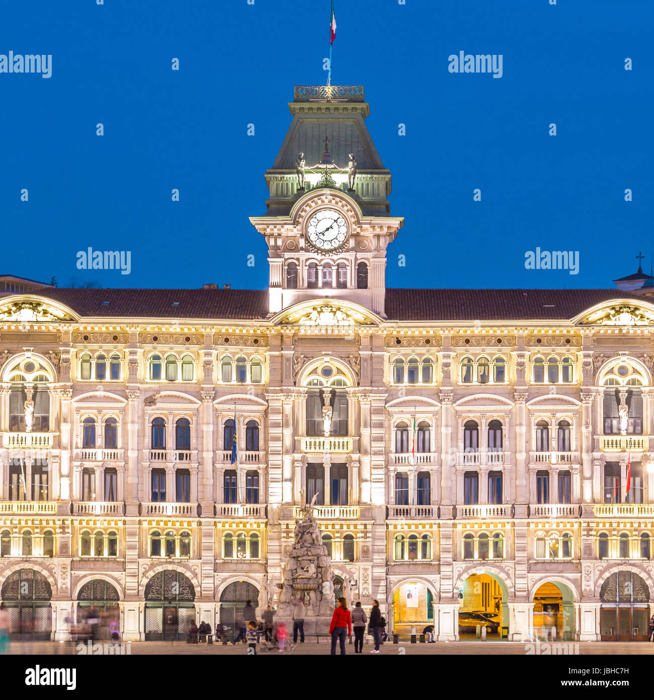 The City Hall, Palazzo del Municipio, is the dominating building on ...