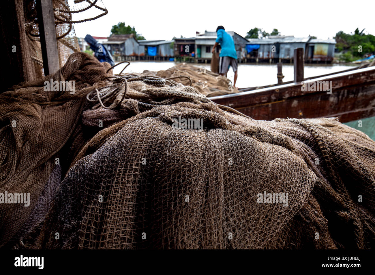Vintage fishing net hi-res stock photography and images - Alamy