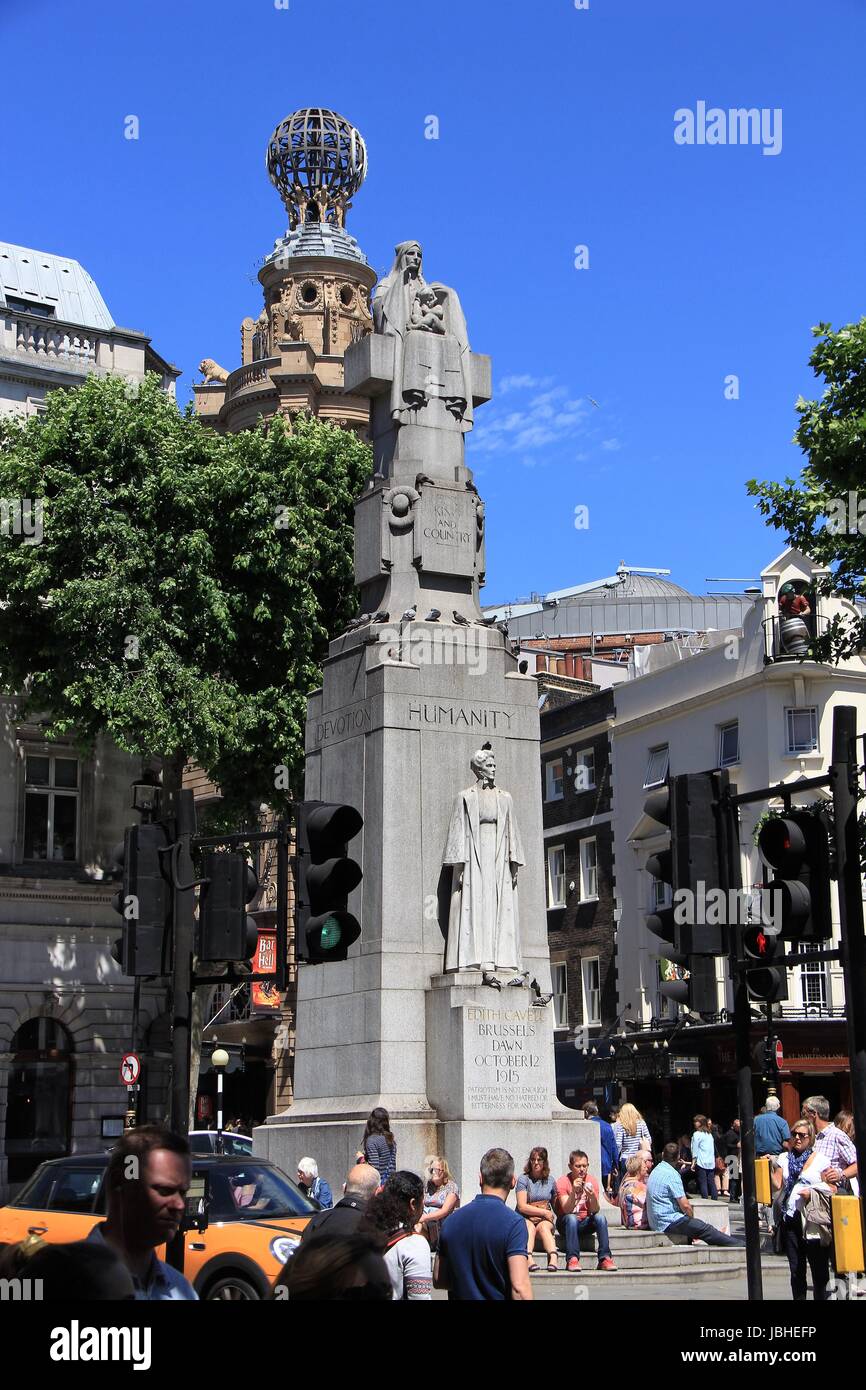 Edith cavell statue in london hi-res stock photography and images - Alamy