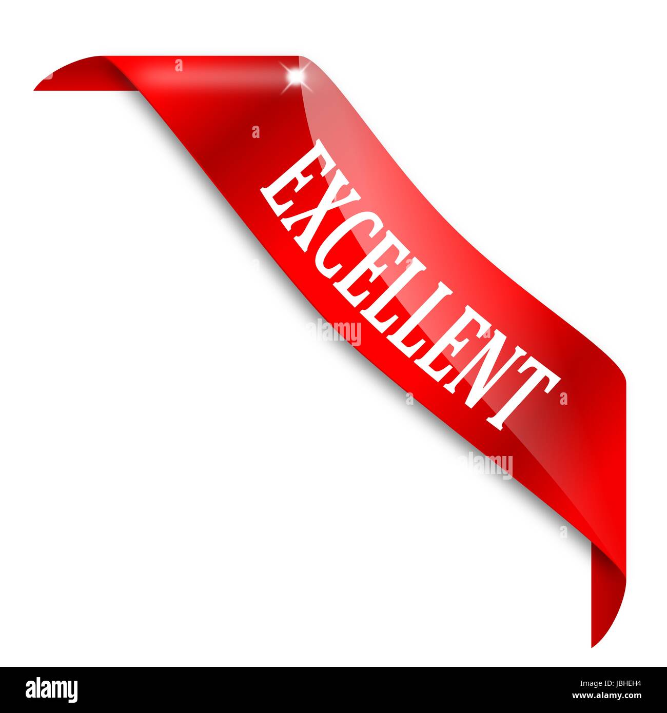 Red narrow corner with the word excellent - illustration Stock Photo ...
