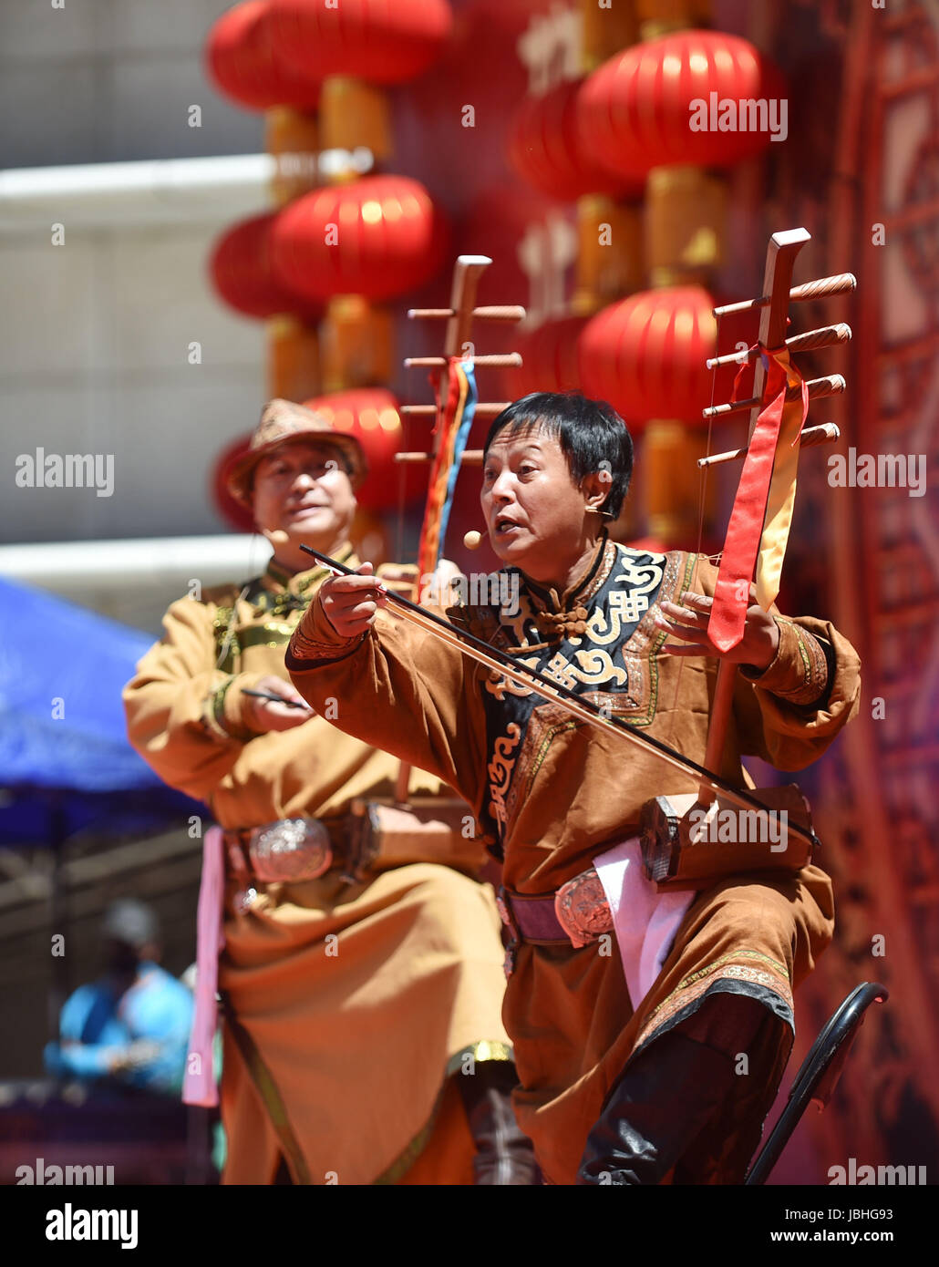 Beijing, China's Liaoning Province. 10th June, 2017. Performers sing at ...