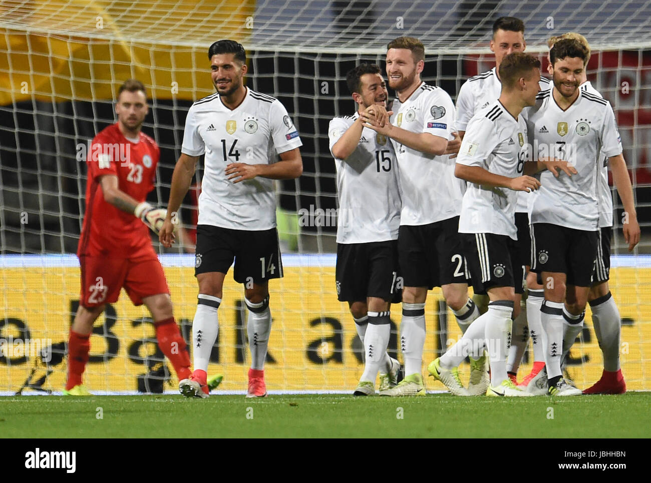 Nuremberg, Germany. 10th June, 2017. Germany's Shkodran Mustafi (5-R ...