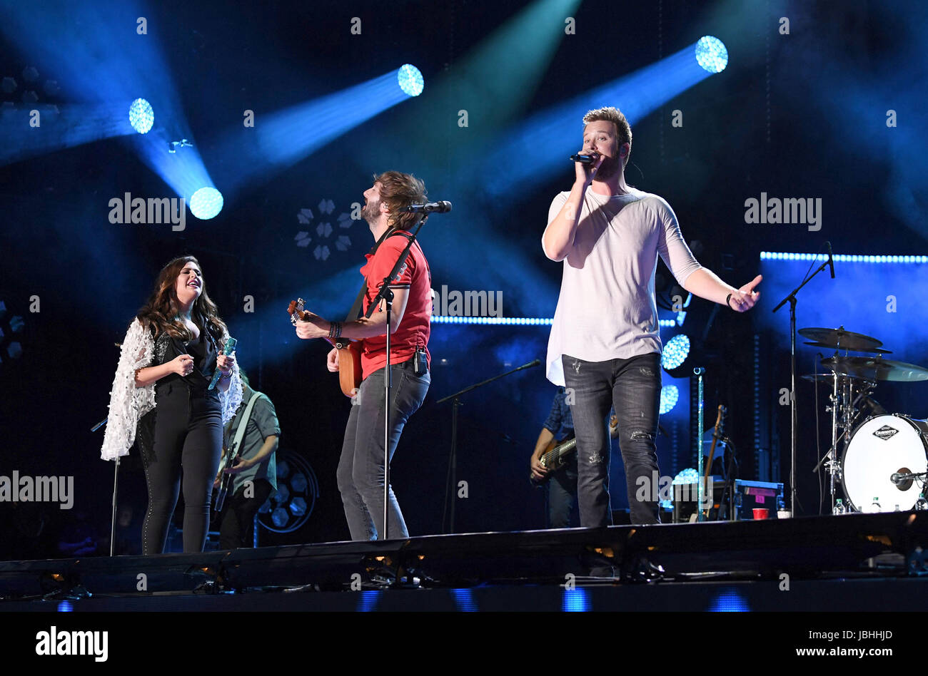 Nashville, Tennessee, USA. 10th June, 2017. Charles Kelley, Hillary ...